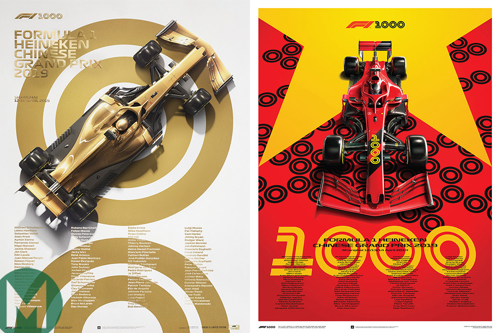 The official 1000th F1 grand prix posters look stunning | Motor Sport ...