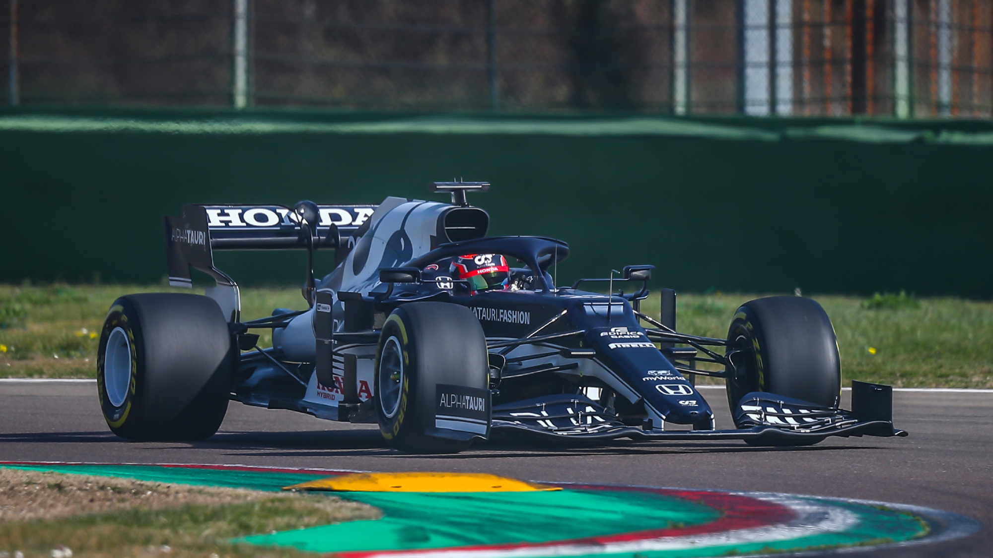 AlphaTauri 2021 F1 car on track at Imola - Motor Sport Magazine