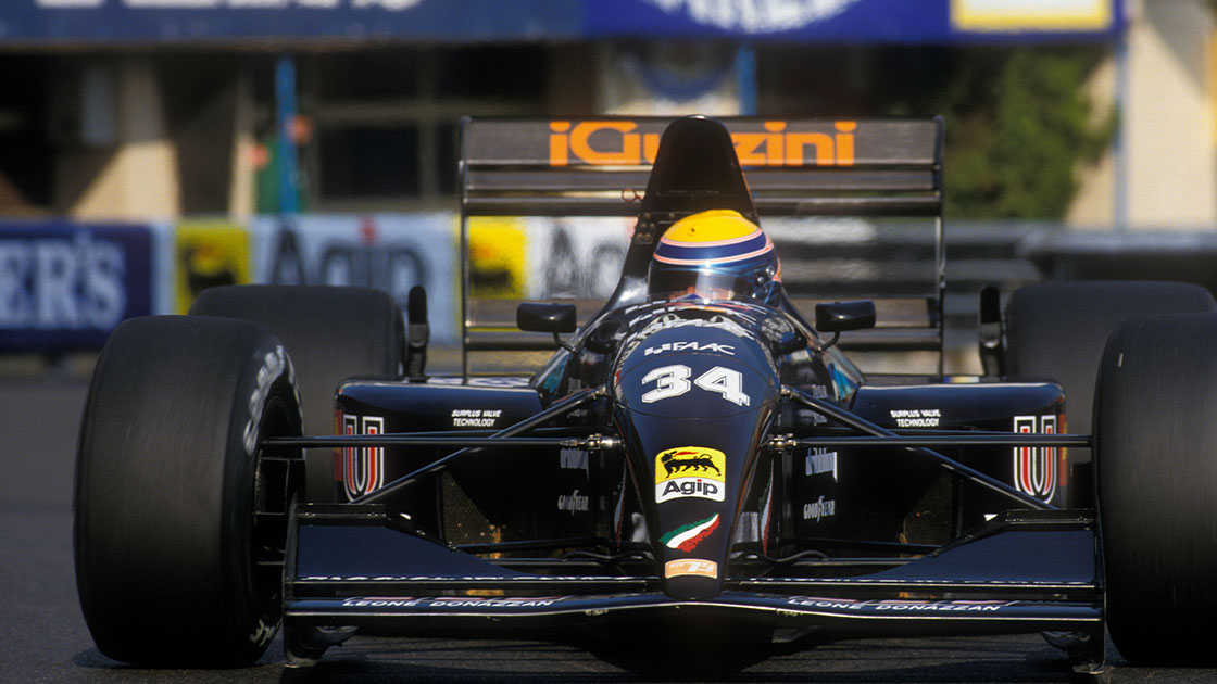 Driving for the hapless Andrea Moda F1 team: 'I was actually scared ...